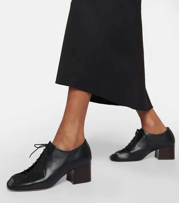 LEMAIRE Souris Derby Leather Pumps - Black