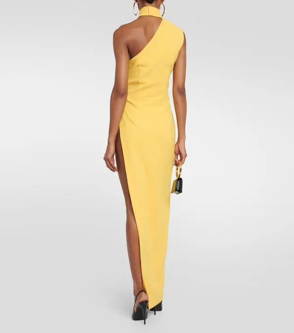 MONOT Mônot Asymmetric Crêpe Maxi Dress