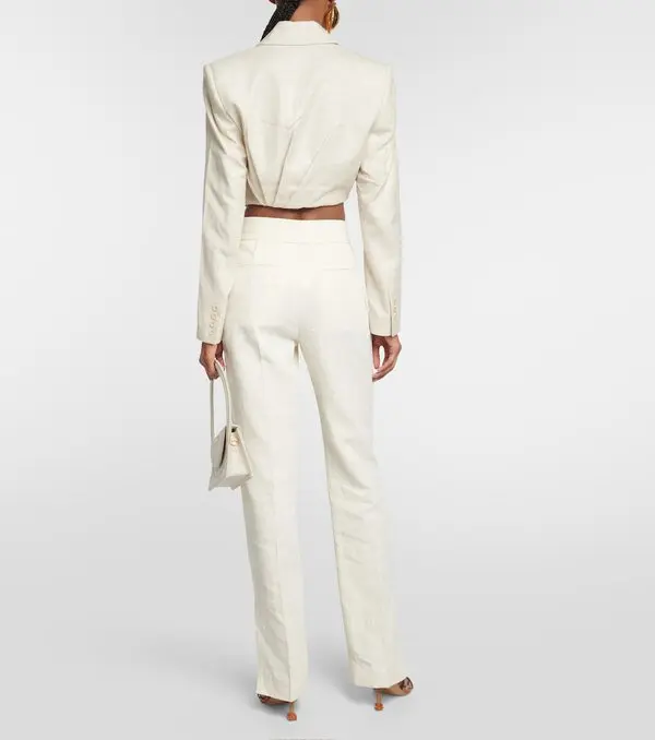 Jacquemus La Veste Bahia Courte Cropped Blazer