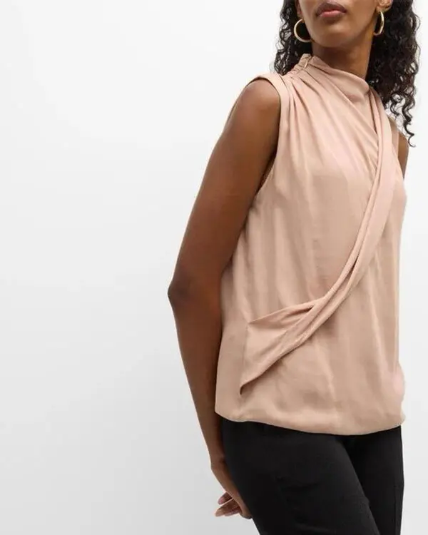Giorgio Armani Silk Cross-front Blouse