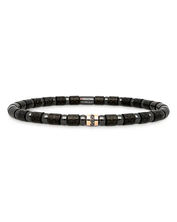 Roberto Demeglio Carbon Diamond And 18k Rose Gold Bracelet - Black