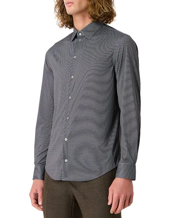 Emporio Armani Regular Fit Button Down Shirt In Solid Dark - 40% Off |  Editorialist