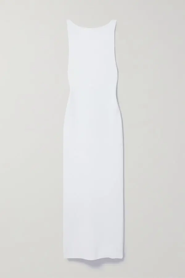 Khaite Evelyn Knitted Maxi Dress - White