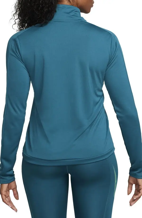 Nike Dri-fit Swoosh Quarter Zip Running Pullover - Geode Teal/ Clear Jade Ii