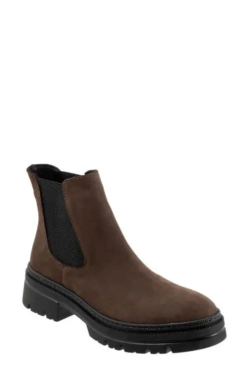 BUENO Darla Lug Chelsea Boot - Brown Nubuck
