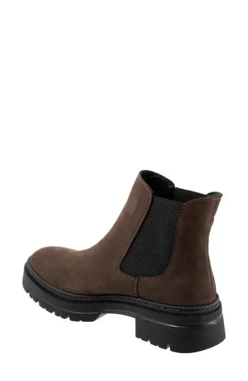 BUENO Darla Lug Chelsea Boot - Brown Nubuck