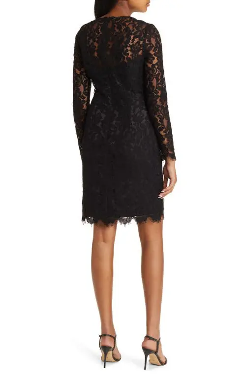 eliza j scalloped lace sheath dress Eliza J