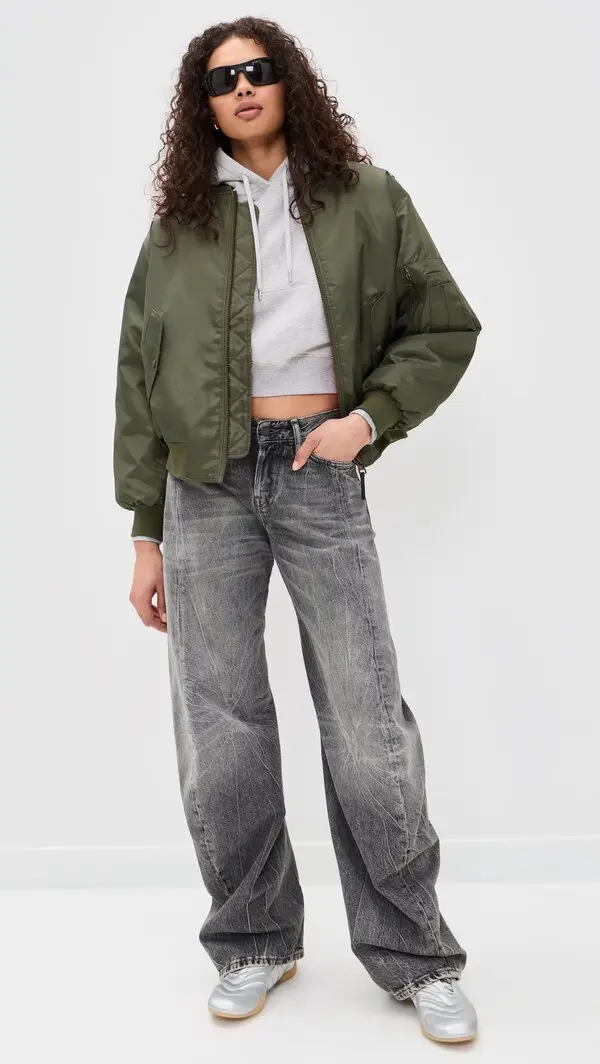 ANINE BING Leon Bomber Jacket - Army Green