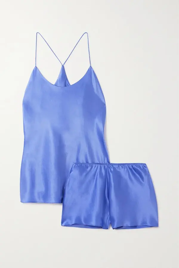 Olivia Von Halle Bella Silk-satin Camisole Pajama Set