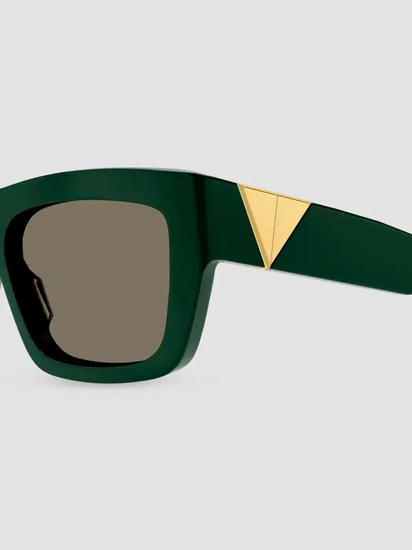 Bottega Veneta New Triangle Acetate 57mm Square Sunglasses