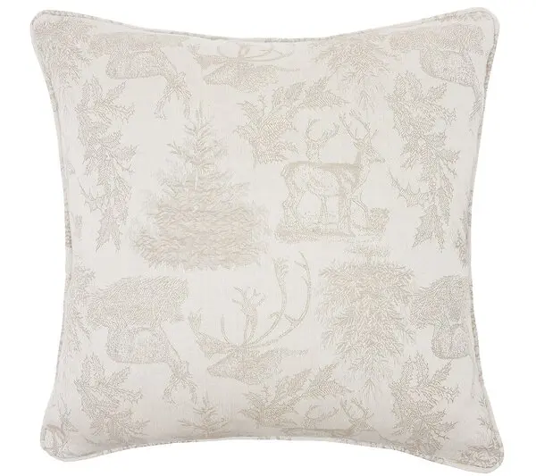 C&F HOME Jacquard Stag Clay Pillow By - One-color