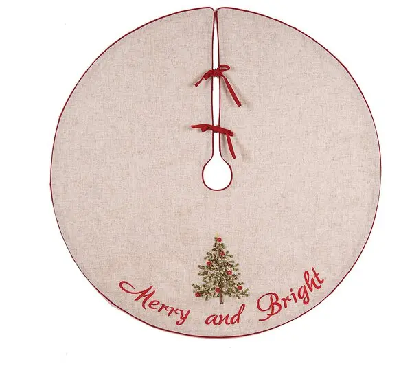 C&F HOME Tree Ribbon Art Tree Skirt - One-color