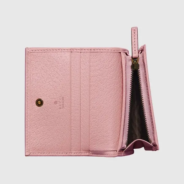 Gucci Diana Card Case Wallet Leather - Pink | Editorialist