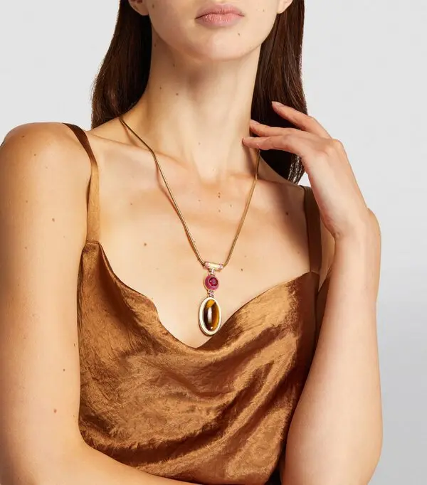 EMILY P. WHEELER Yellow And Rubellite Janice Necklace