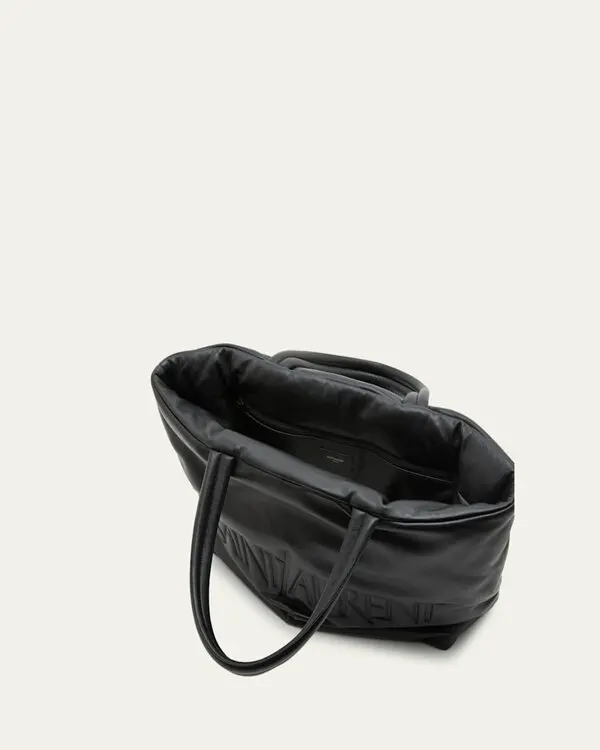 Saint Laurent Embossed Padded Leather Tote Bag