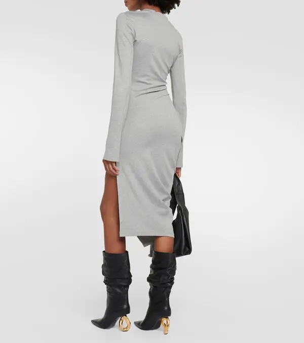 JW Anderson Draped Jersey Midi Dress
