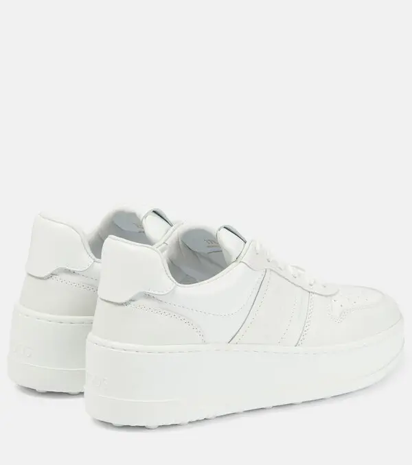 TOD'S Leather Platform Sneakers - White