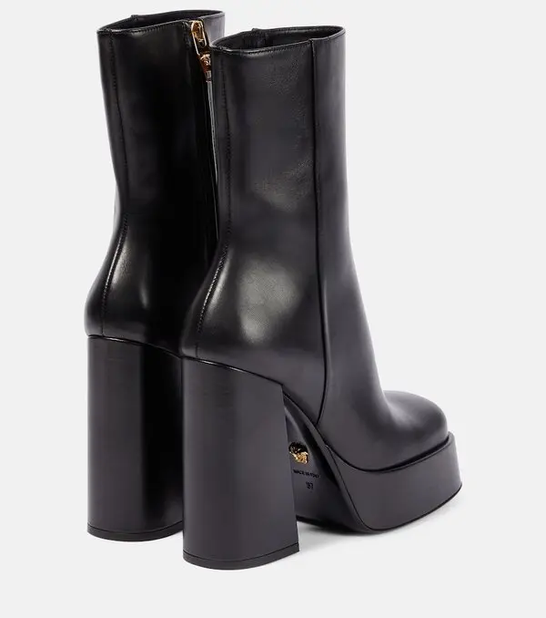 Versace Medusa Aevitas Leather Platform Boots