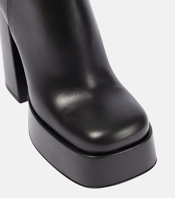 Versace Medusa Aevitas Leather Platform Boots