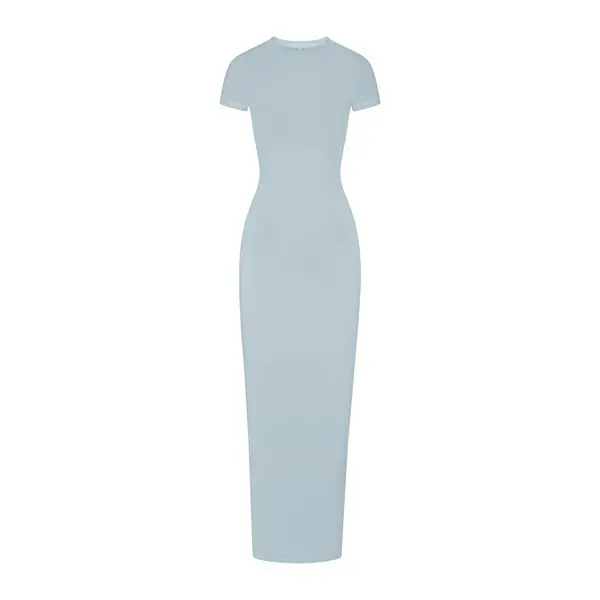 Skims New Vintage T Shirt Long Dress - Denim