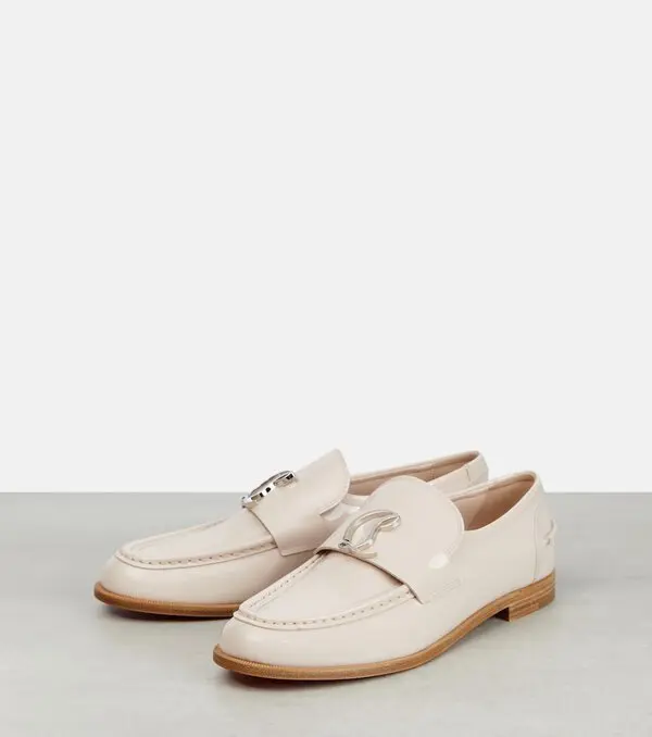 CHRISTIAN LOUBOUTIN Cl Moc Patent Leather Loafers