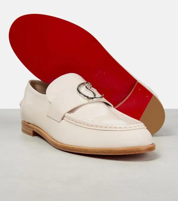 CHRISTIAN LOUBOUTIN Cl Moc Patent Leather Loafers