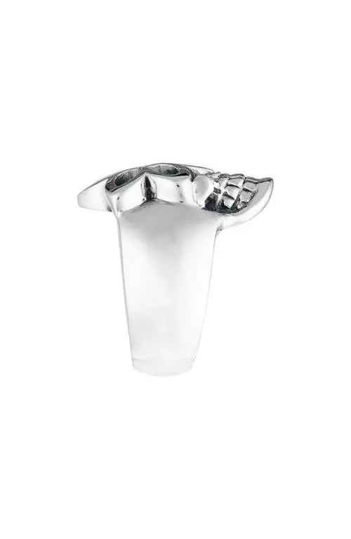 Good Art Hlywd Large Steal Your Rosette Ring - Silver | Editorialist