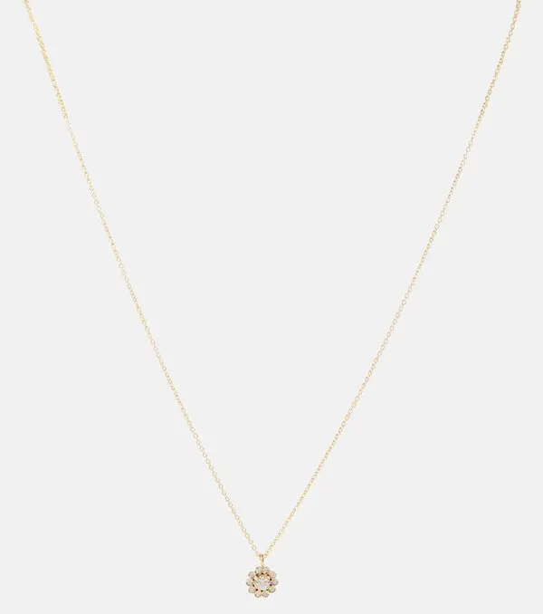Sophie Bille Brahe Soleil Simple 18kt Necklace With Diamonds - Gold