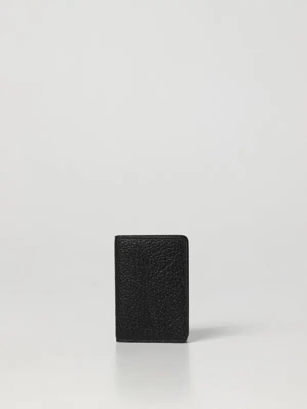 MAISON MARGIELA Grained Leather Card Holder - Black