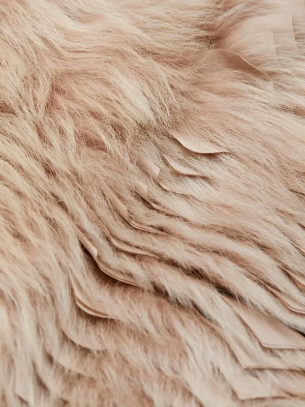 Giorgio Armani Pleated & Dyed Shearling Vest - Light Walnut