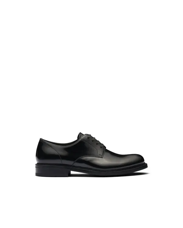 Prada Brushed Leather Lace-up Shoes