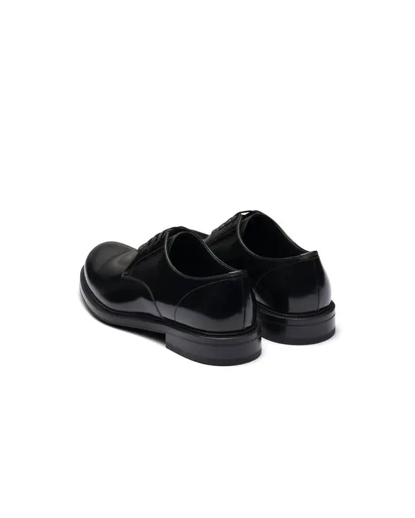 Prada Brushed Leather Lace-up Shoes