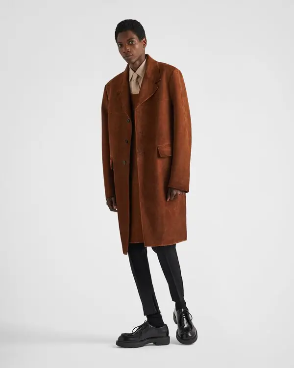Prada Suede Coat - Oak