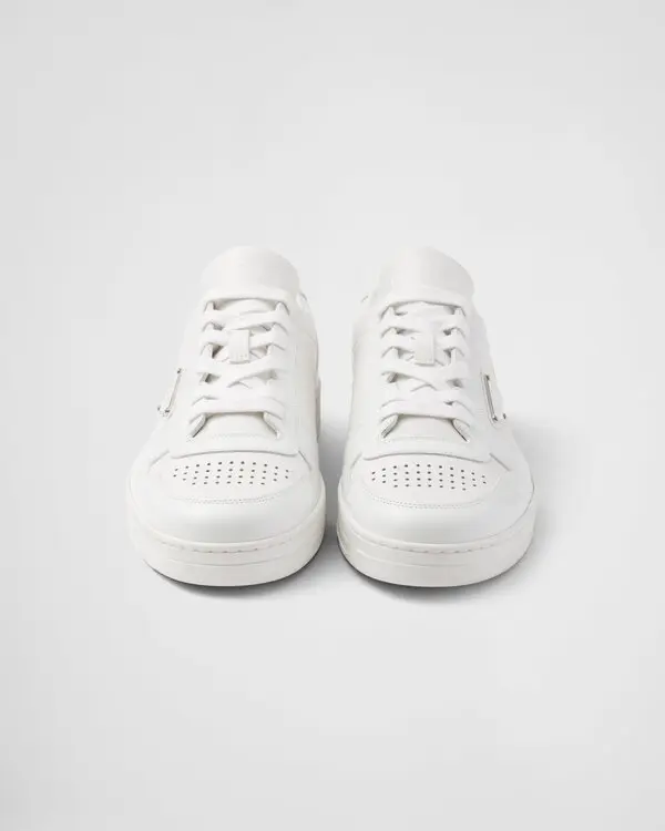 Prada Downtown Leather Sneakers - White