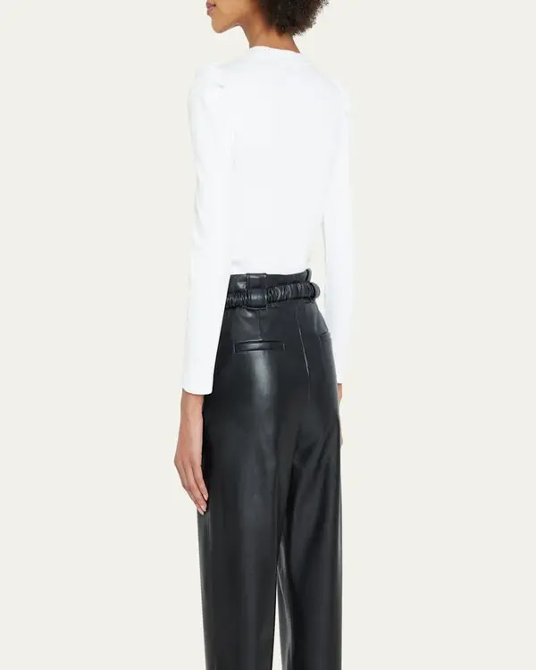 Veronica Beard Britney Cotton Top - Black