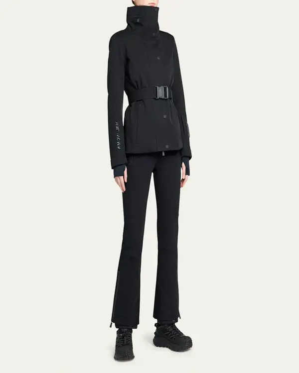 Moncler Hainet Belted Snow Jacket - Black