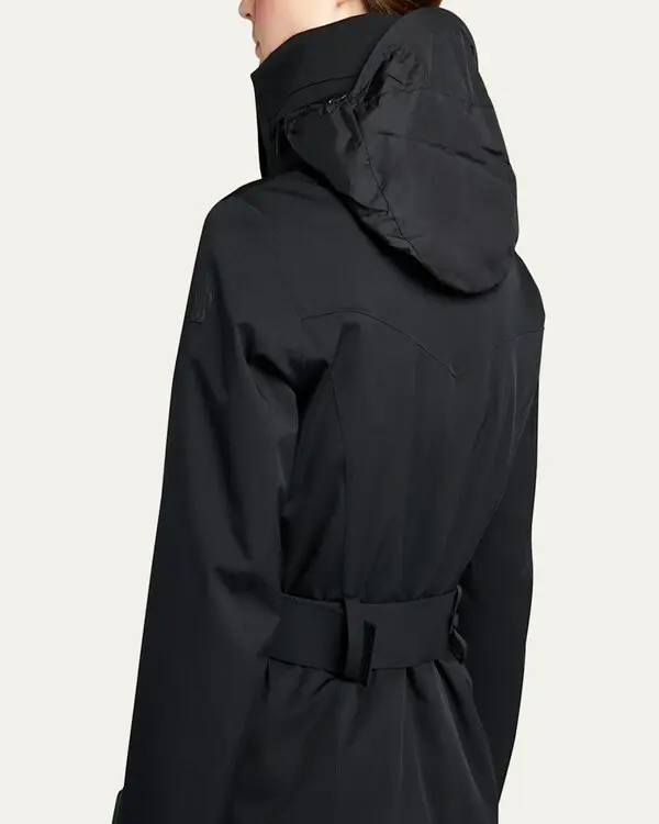 Moncler Hainet Belted Snow Jacket - Black