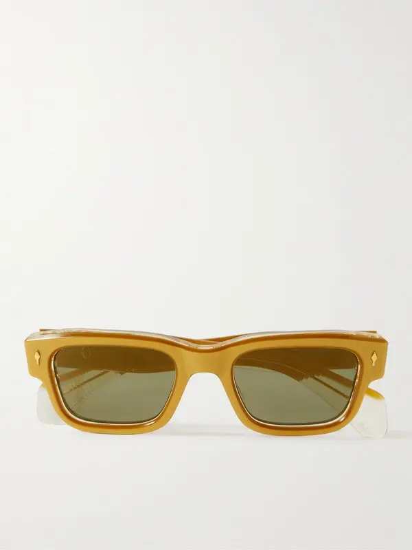 JACQUES MARIE MAGE Jeff Square-frame Sunglasses - Gold