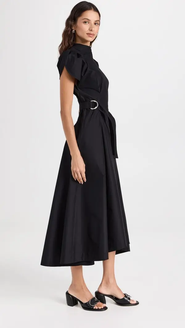3.1 Phillip Lim Puff Sleeve Flare Dress - Black