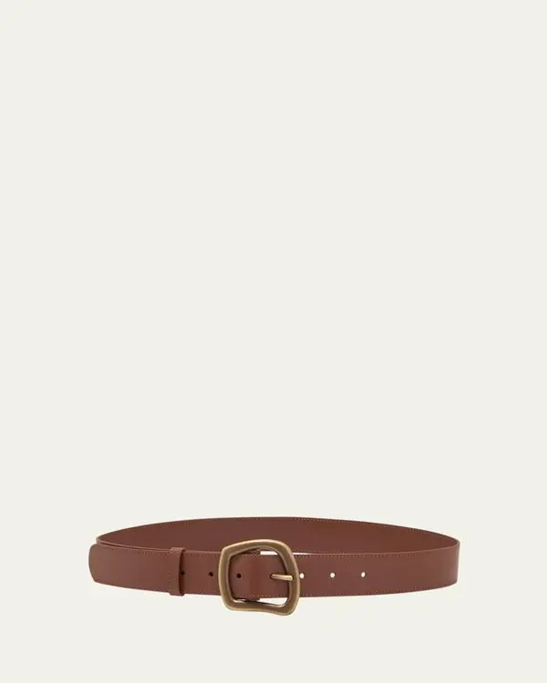 Gabriela Hearst Simone Leather Belt - Cognac