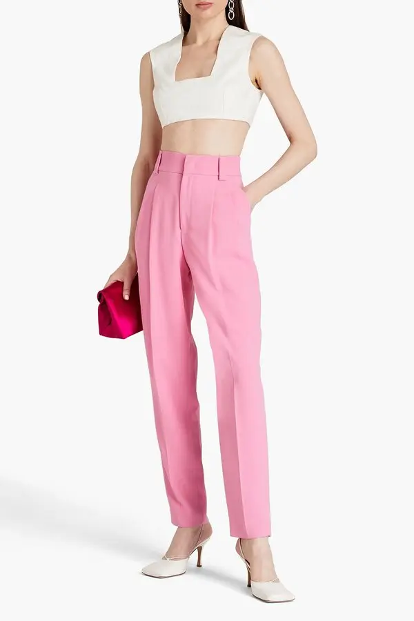 EMILIA WICKSTEAD Saffa Cropped Denim Top