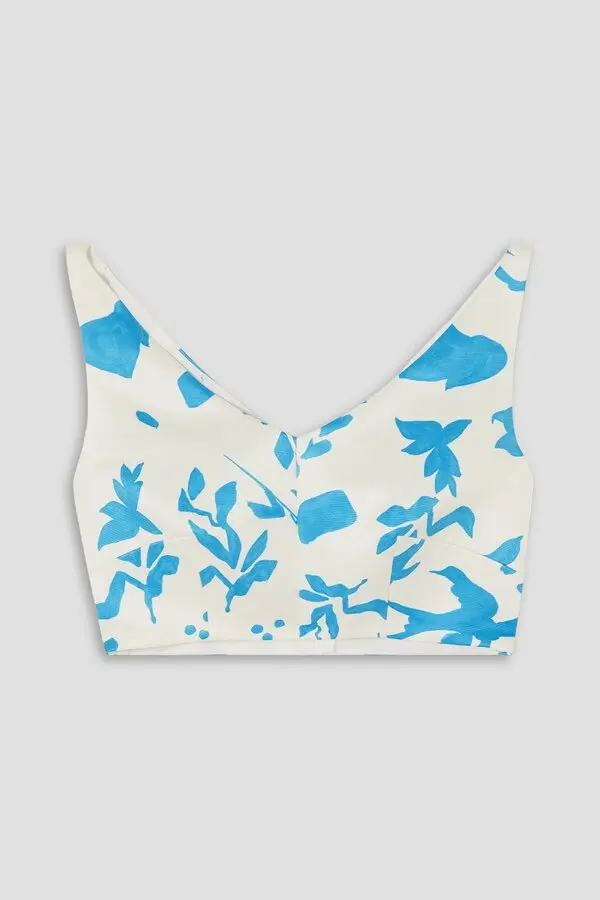 EMILIA WICKSTEAD Solange Cropped Top - Blue