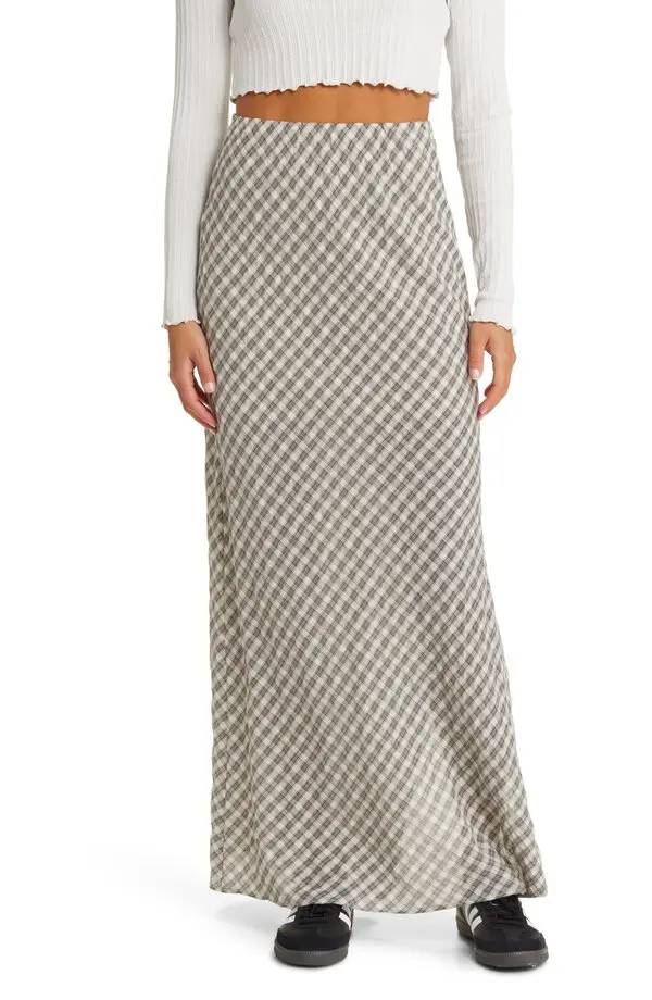 Bp. Plaid Maxi Skirt