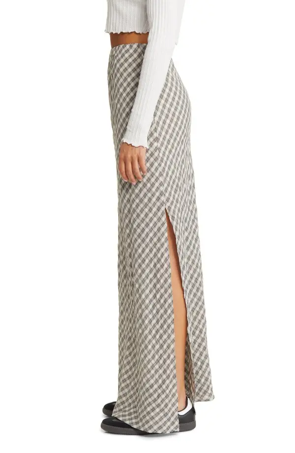 Bp. Plaid Maxi Skirt
