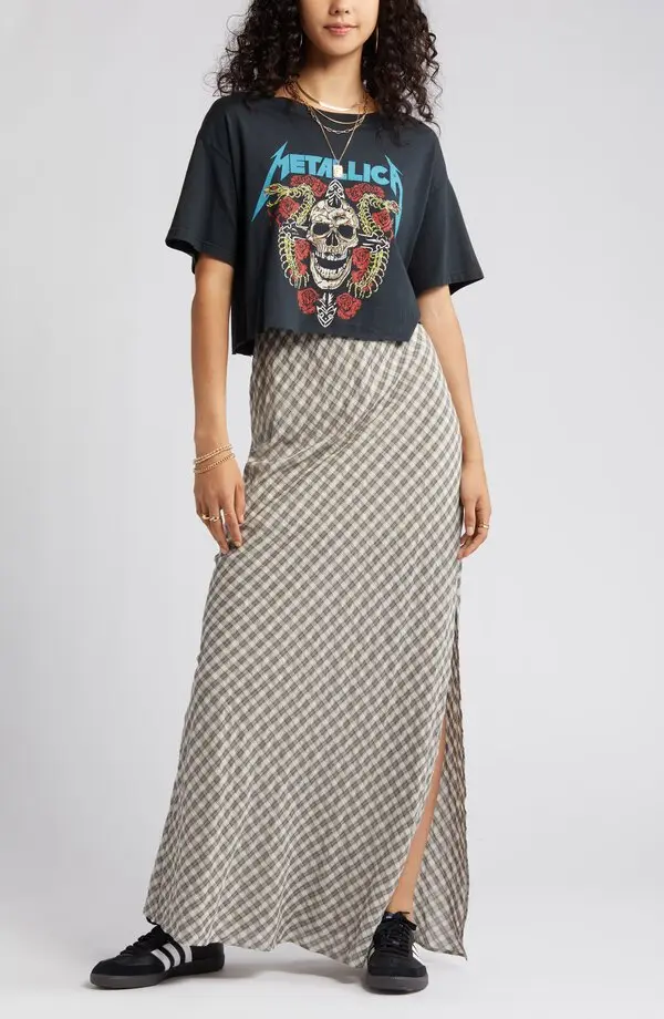 Bp. Plaid Maxi Skirt