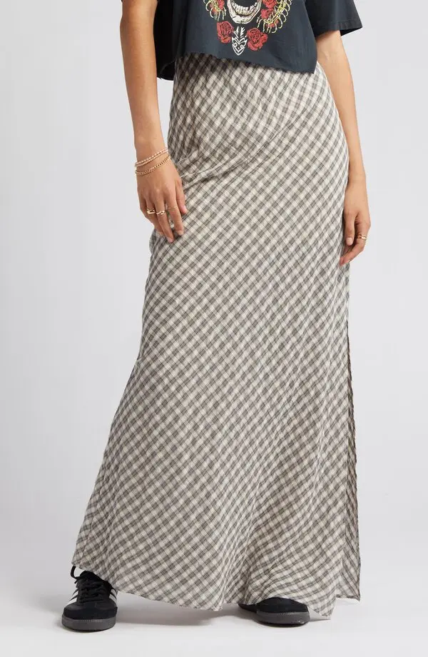Bp. Plaid Maxi Skirt