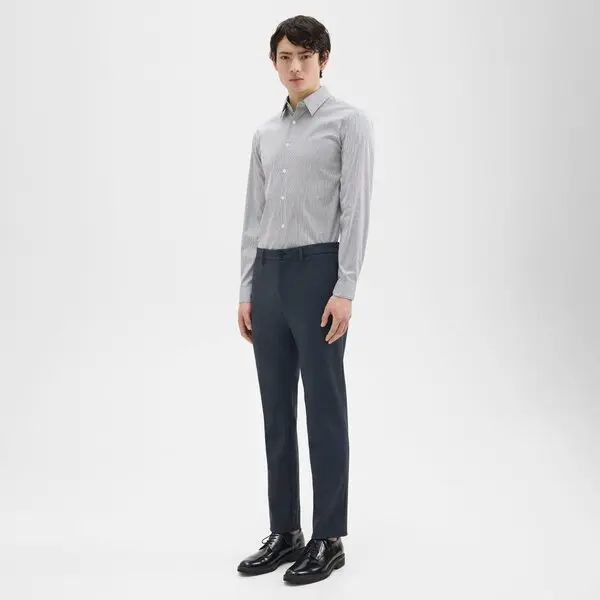 Theory Zaine Herringbone Trousers - Baltic Melange