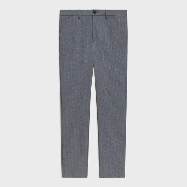 Theory Zaine Herringbone Trousers - Grey Melange