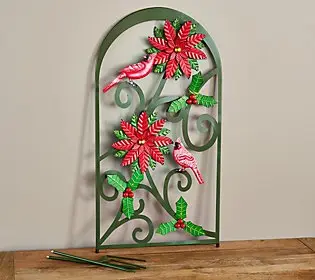 PLOW & HEARTH As Is 48' Metal Outdoor Holiday Trellis - One-color