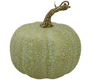 NORTHLIGHT S/2 Crackle Harvest Tabletop Thanksg Iving Pumpkins